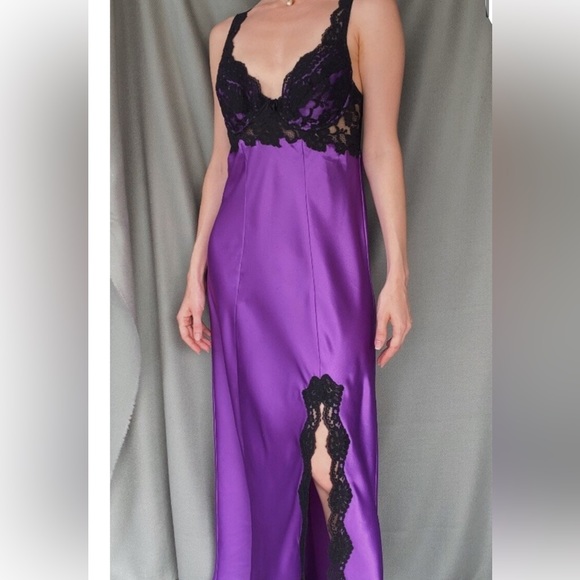 Victorias Secret Dresses Vintage Victorias Secret Lace Satin Slip Dress Poshmark
